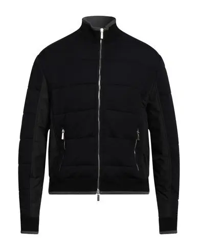 MOORER Quilted Bomber Jacket With Stand Collar - Black