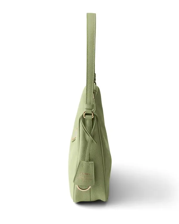 Prada Re-edition 2005 Mini Bag In Nubuck And Saffiano Leather - Agave