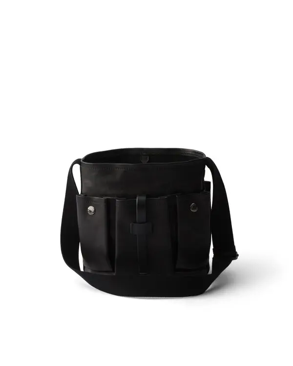 Prada Route Leather Mini Bucket Bag