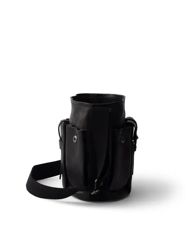 Prada Route Leather Mini Bucket Bag