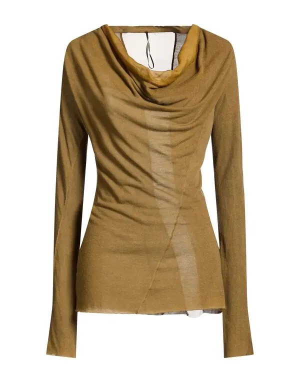 Masnada Long Sleeve Draped Neck T-shirt