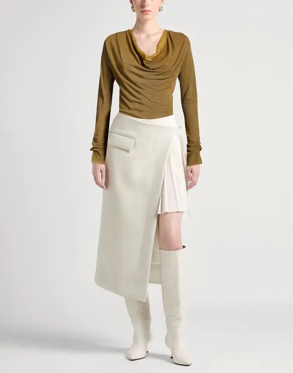 Masnada Long Sleeve Draped Neck T-shirt