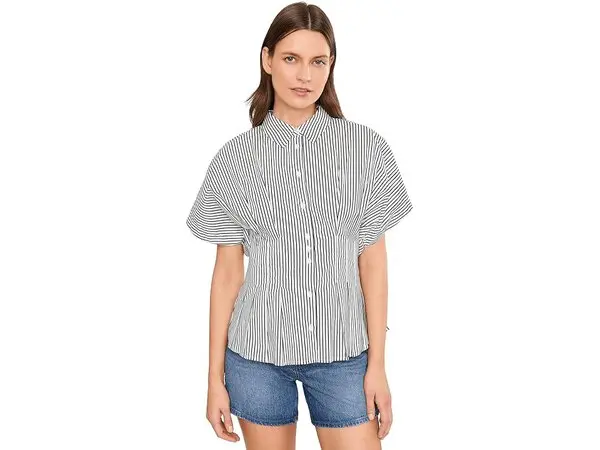 Vince Camuto Pleated Waist Dolman Sleeve Blouse Clothing New Ivory - White