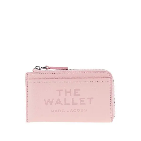 Marc Jacobs Grained Leather Zip Wallet - Pink