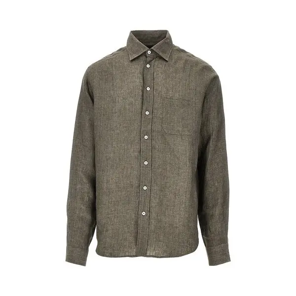 Sease Linen Classic Bd Shirt An - Brown
