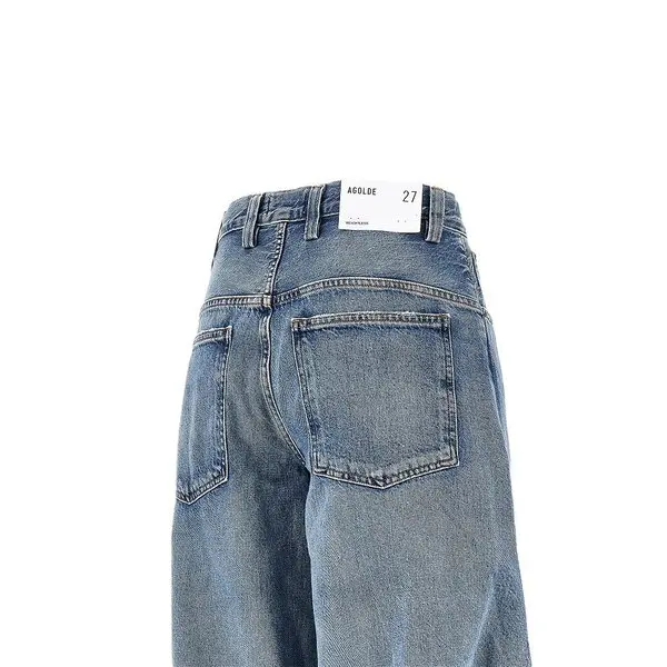 AGOLDE Lantern Wide Leg Jeans In Medium Indigo - Blue