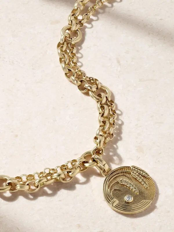 FOUNDRAE Infinite Gratitude' + 'festoon' 18k Diamond Necklace - Gold