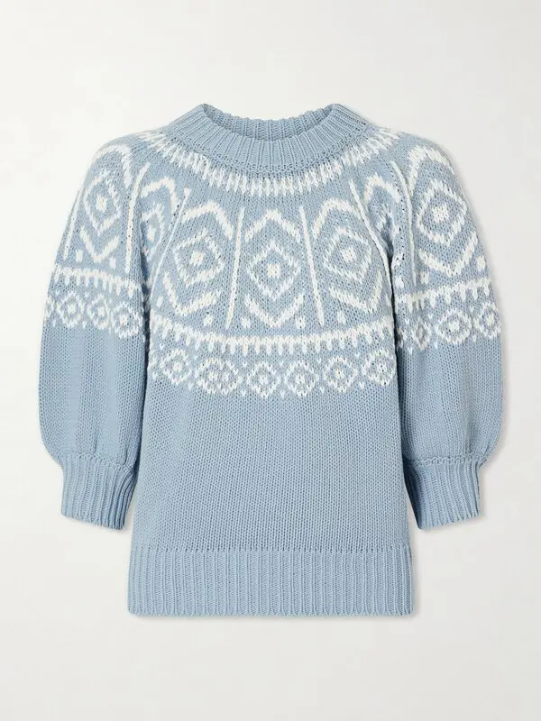 Altuzarra Howard Jacquard Motif Cotton-blend Knitted Sweater