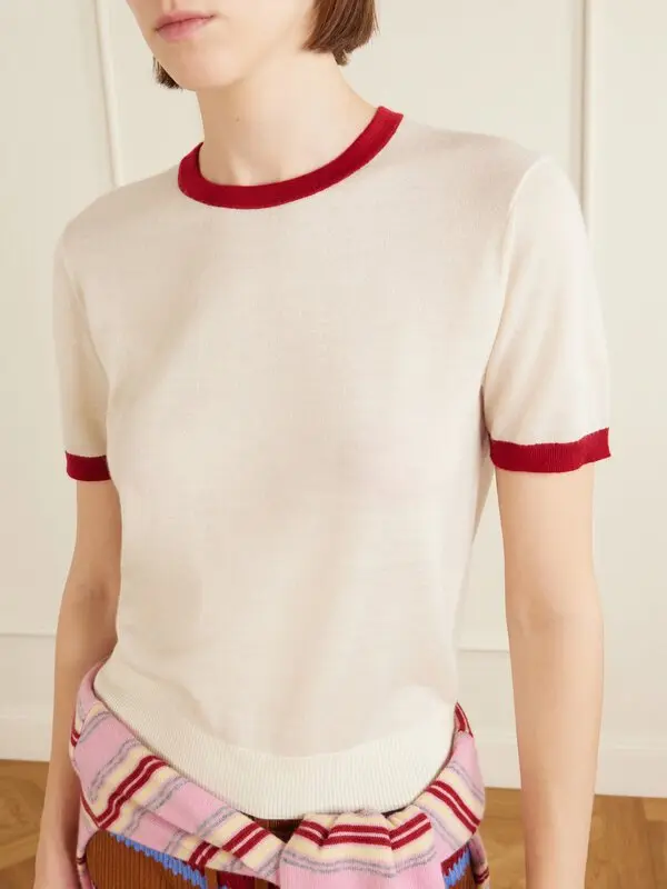 Guest In Residence Airy Ringer Cashmere T-shirt