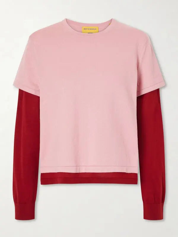 Guest In Residence Layered Cotton, Cashmere And Silk-blend Shirt