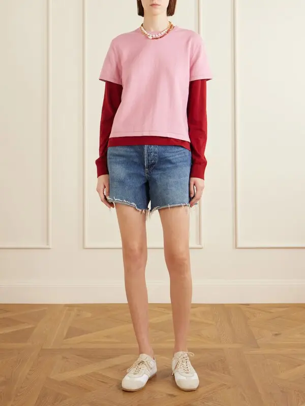 Guest In Residence Layered Cotton, Cashmere And Silk-blend Shirt