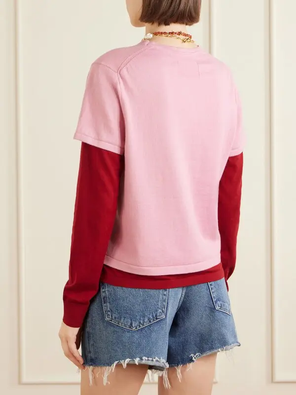 Guest In Residence Layered Cotton, Cashmere And Silk-blend Shirt