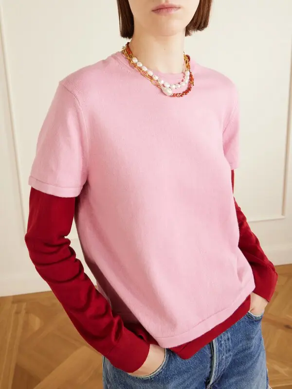 Guest In Residence Layered Cotton, Cashmere And Silk-blend Shirt