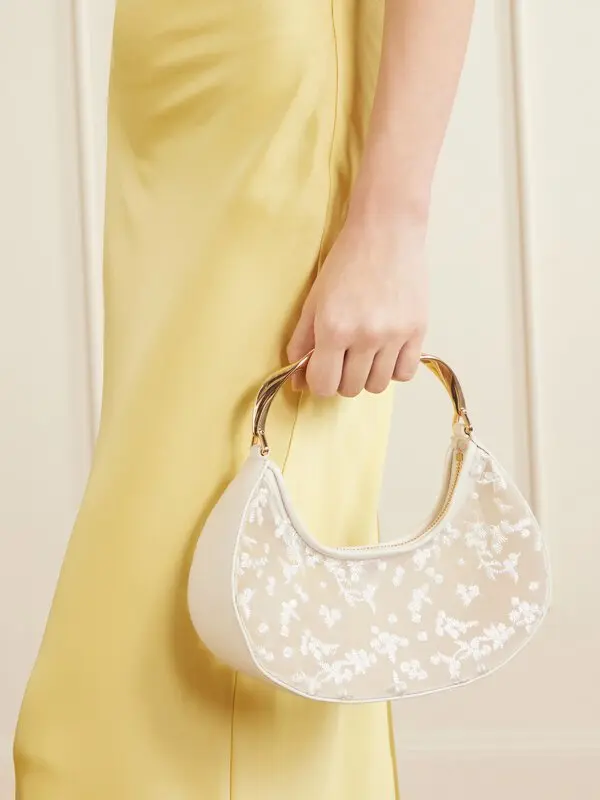 Simkhai Nixi Twist Embroidered Mini Bag - Neutrals