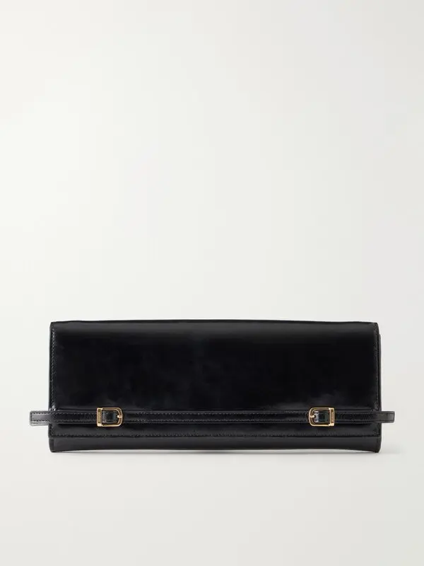 Simkhai River East-west Moto Leather Clutch Bag - Black
