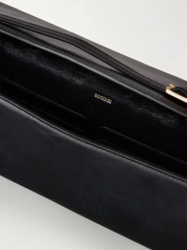Simkhai River East-west Moto Leather Clutch Bag - Black