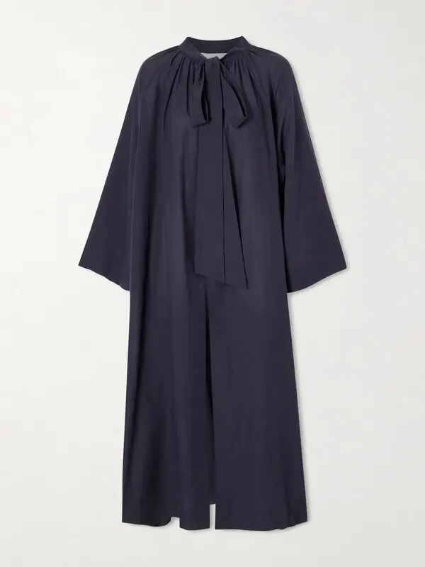 LES VACANCES D’IRINA Liquid Summer Cotton-voile Kaftan - Blue