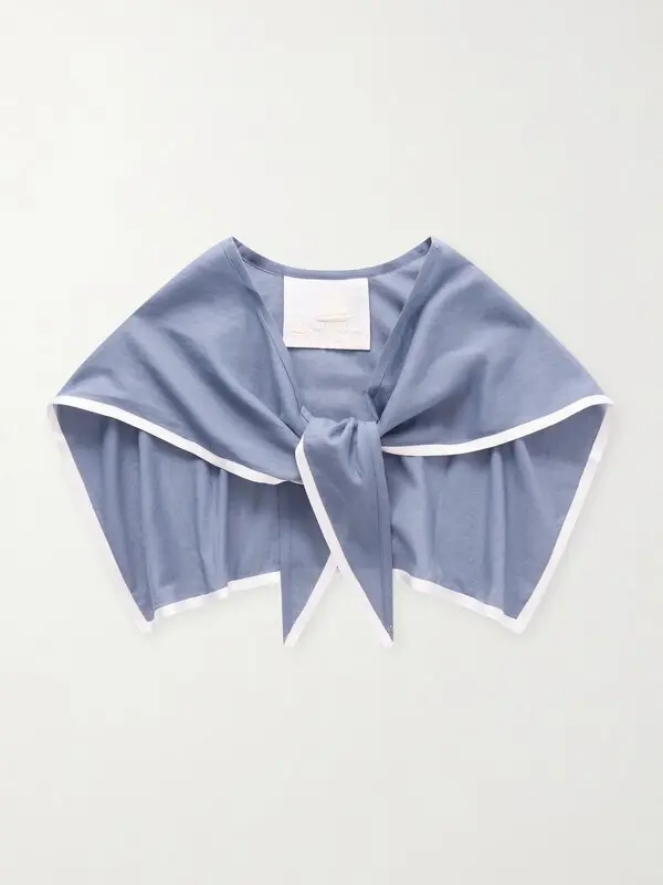 LES VACANCES D’IRINA Sailor Cotton-voile Triangle Scarf
