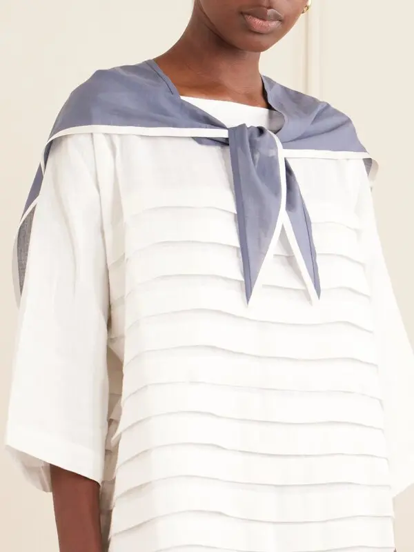 LES VACANCES D’IRINA Sailor Cotton-voile Triangle Scarf