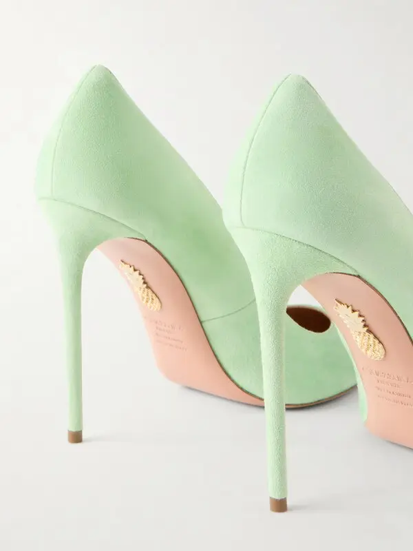 AQUAZZURA Purist 105 Suede Pumps