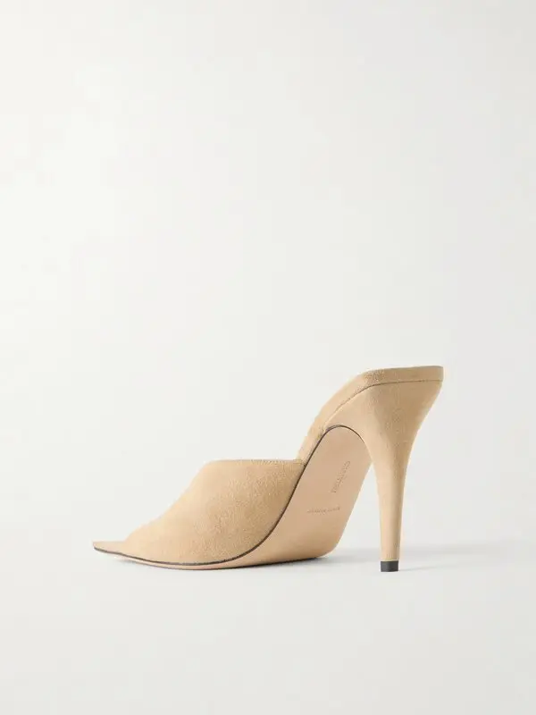 CHRISTEN Edge 95 Suede Stiletto Sandals