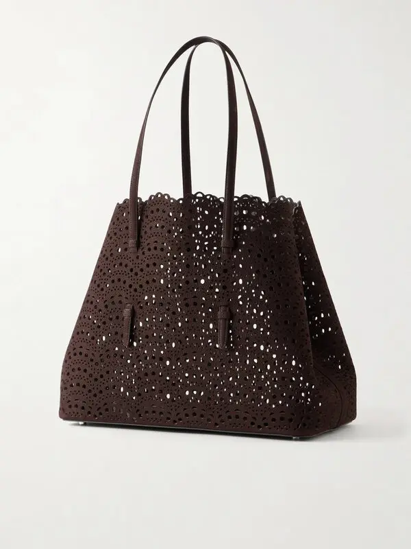 Alaïa Mina 37 Laser-cut Leather Tote