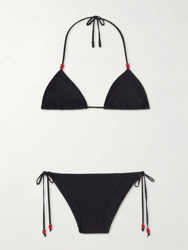 LIDO Embellished Triangle Bikini - Black
