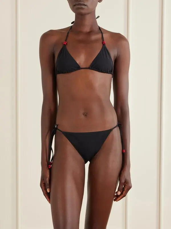 LIDO Embellished Triangle Bikini - Black