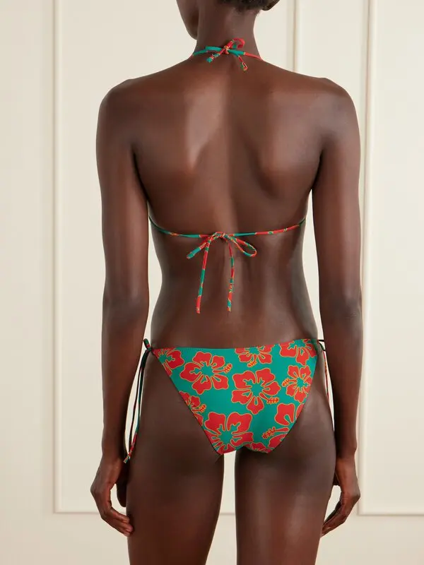 LIDO Venti Printed Triangle Halterneck Bikini - Green
