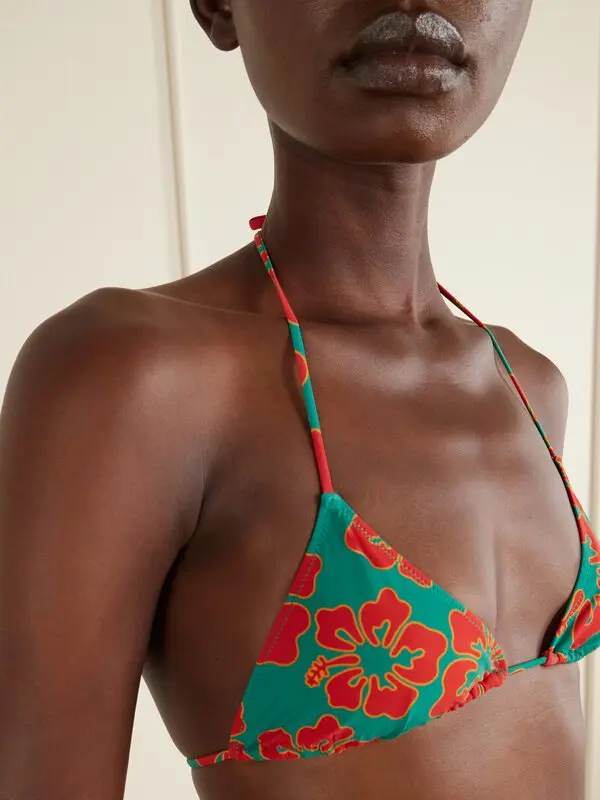 LIDO Venti Printed Triangle Halterneck Bikini - Green