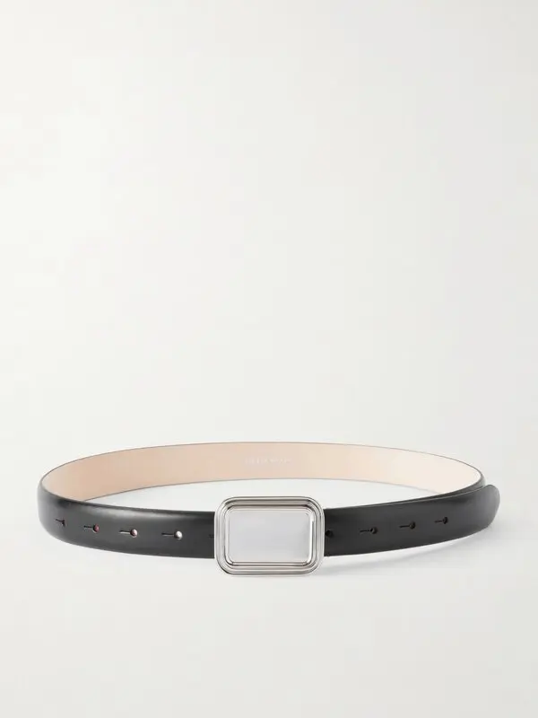 DEHANCHE Cendrine Leather Belt With Silver-tone Buckle - Black