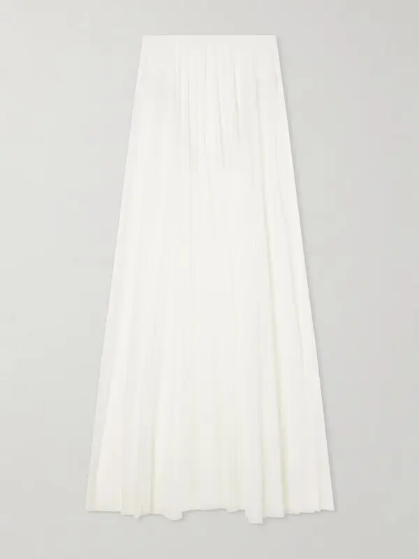 Norma Kamali Tulle Maxi Skirt - White