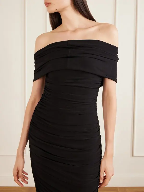 Norma Kamali Gathered Jersey Gown - Black