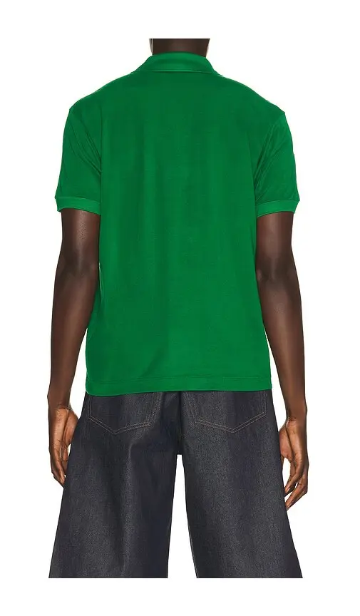 Lacoste Classic Fit Silk Pique Polo Shirt In Green - Roquette