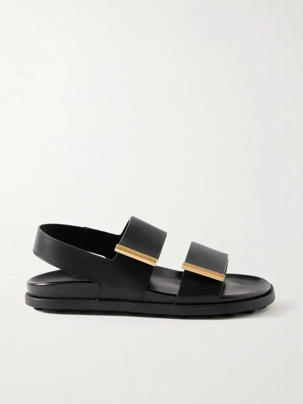 TOD'S Embellished Leather Sandals