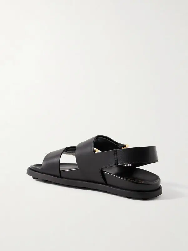 TOD'S Embellished Leather Sandals