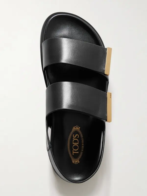 TOD'S Embellished Leather Sandals