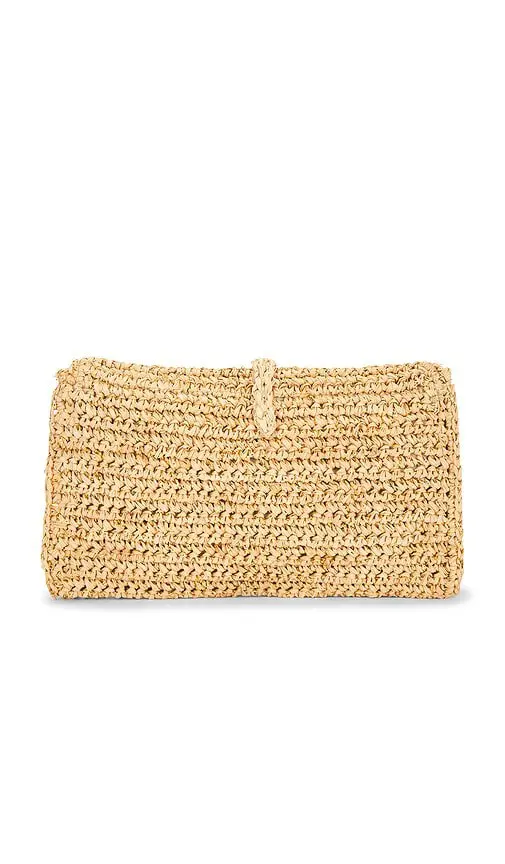 FLORABELLA Chastanet Crochet Raffia Clutch