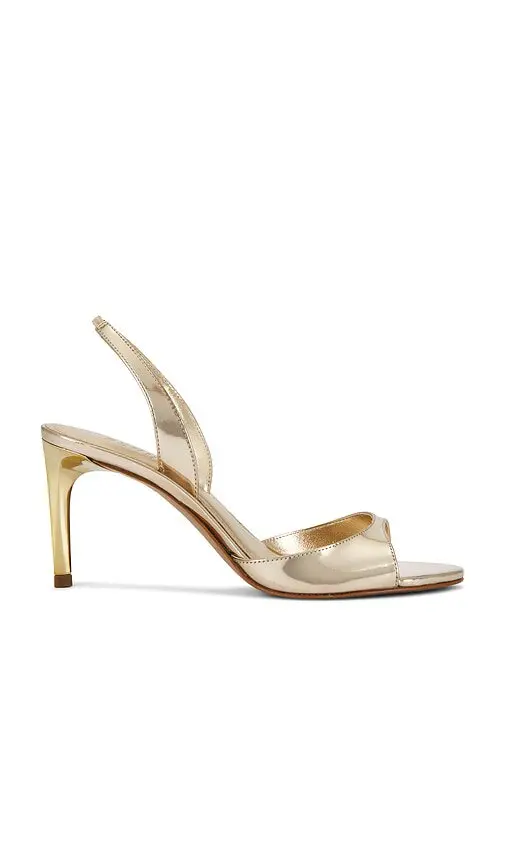 Schutz Scarlett Mid Slingback Sandal - Gold