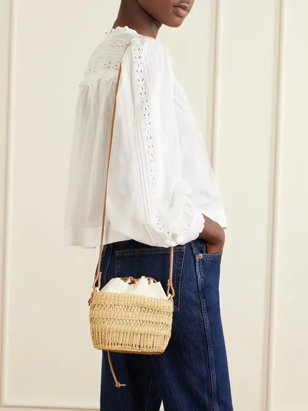 Muuñ Minette Raffia Shoulder Bag
