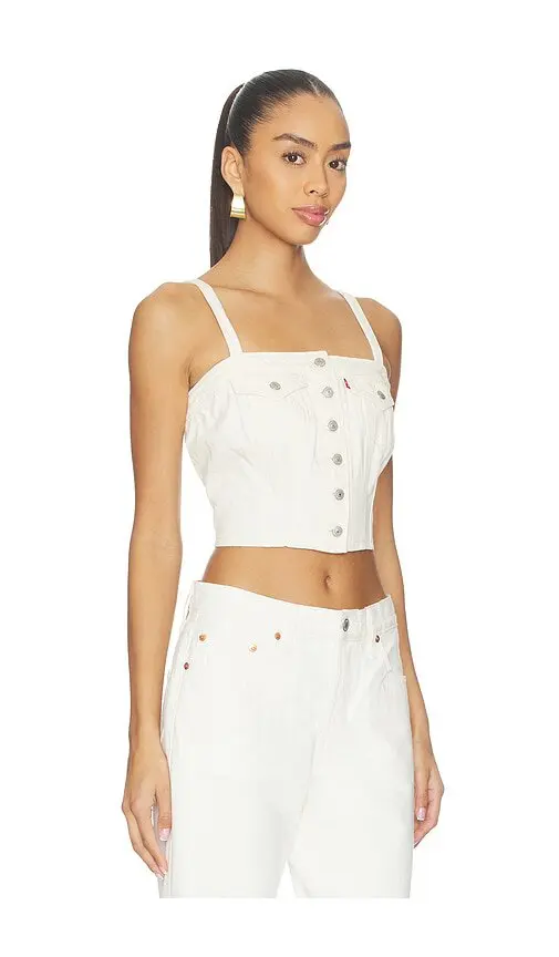 LEVI'S Denim Tube Top In White
