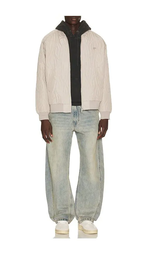 Filling Pieces Quilted Bomber Jacket In Grey