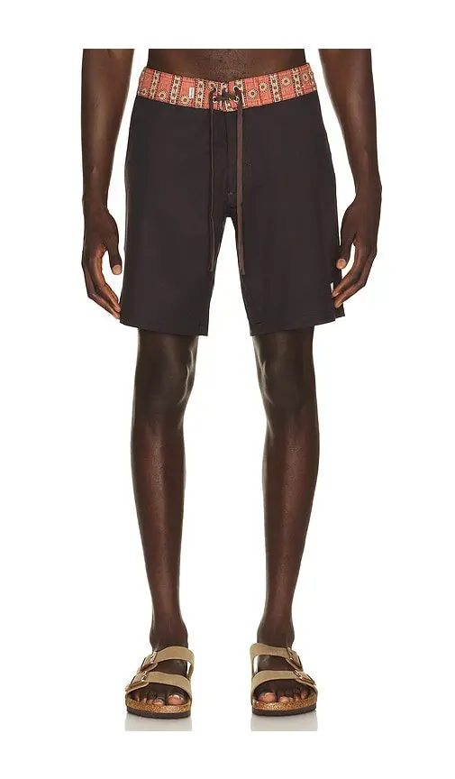 RHYTHM Towner Panel Trunk In Brown - Charcoal