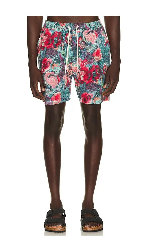LES DEUX Bouquet All Over Print Swim Shorts In Multi - Multicolor
