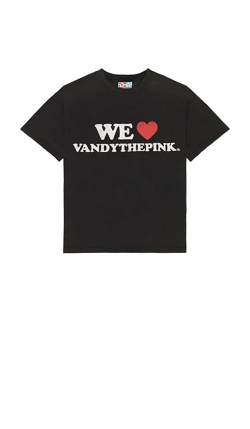 VANDYTHEPINK We Love Vtp Tee In Black