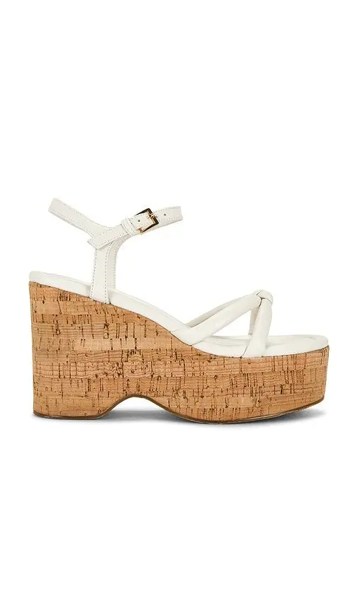 Raye Liera Platform In Ivory - Ivory Nappa