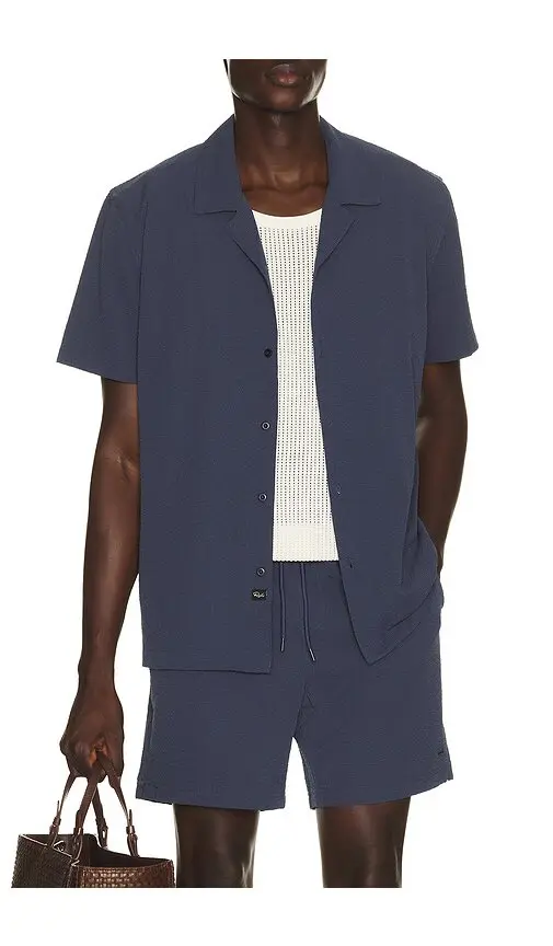 Rails Amalfi Short Sleeve Shirt In Blue - Stratos