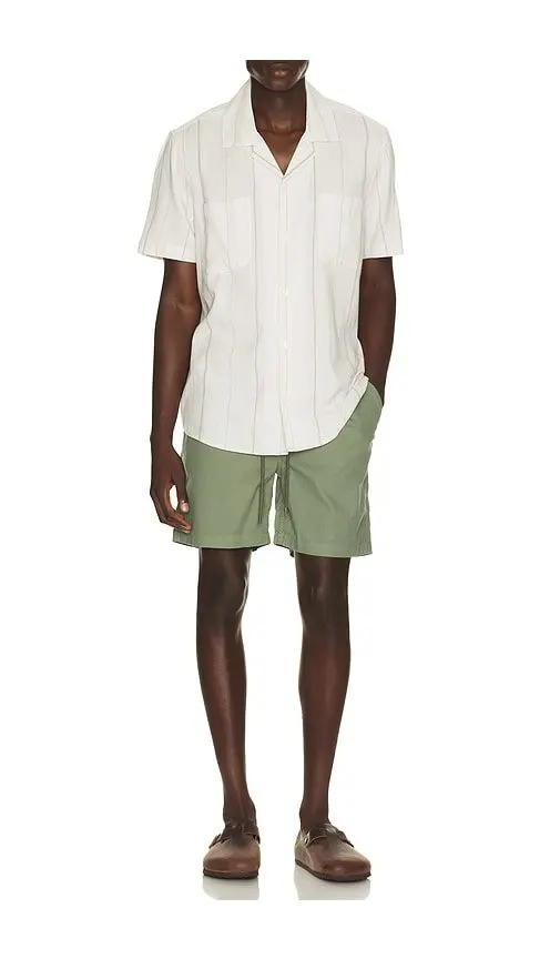 Faherty Brand Essential Drawstring Short - Desert Olive