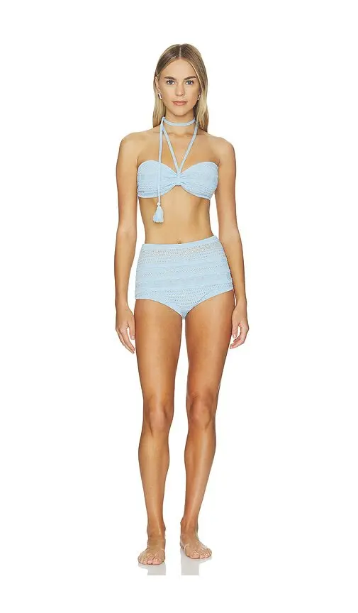 Devon Windsor Vana Bikini Top In Baby Blue