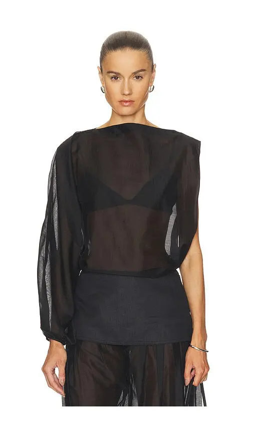 CAMILA COELHO Evelia Top - Black